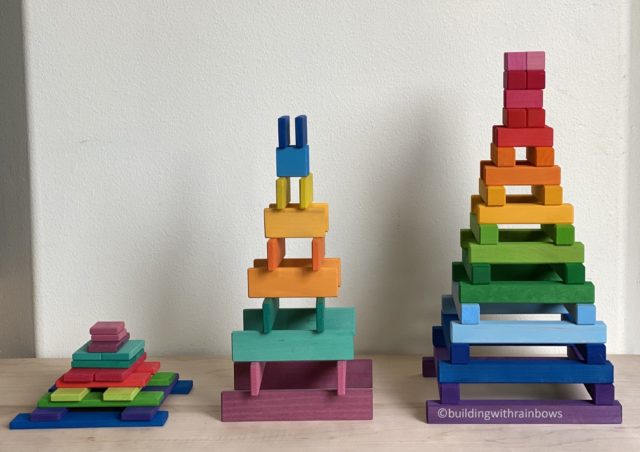 Stepped Blocks Size Comparison: Bauspiel, Grimms, Gluckskafer ...