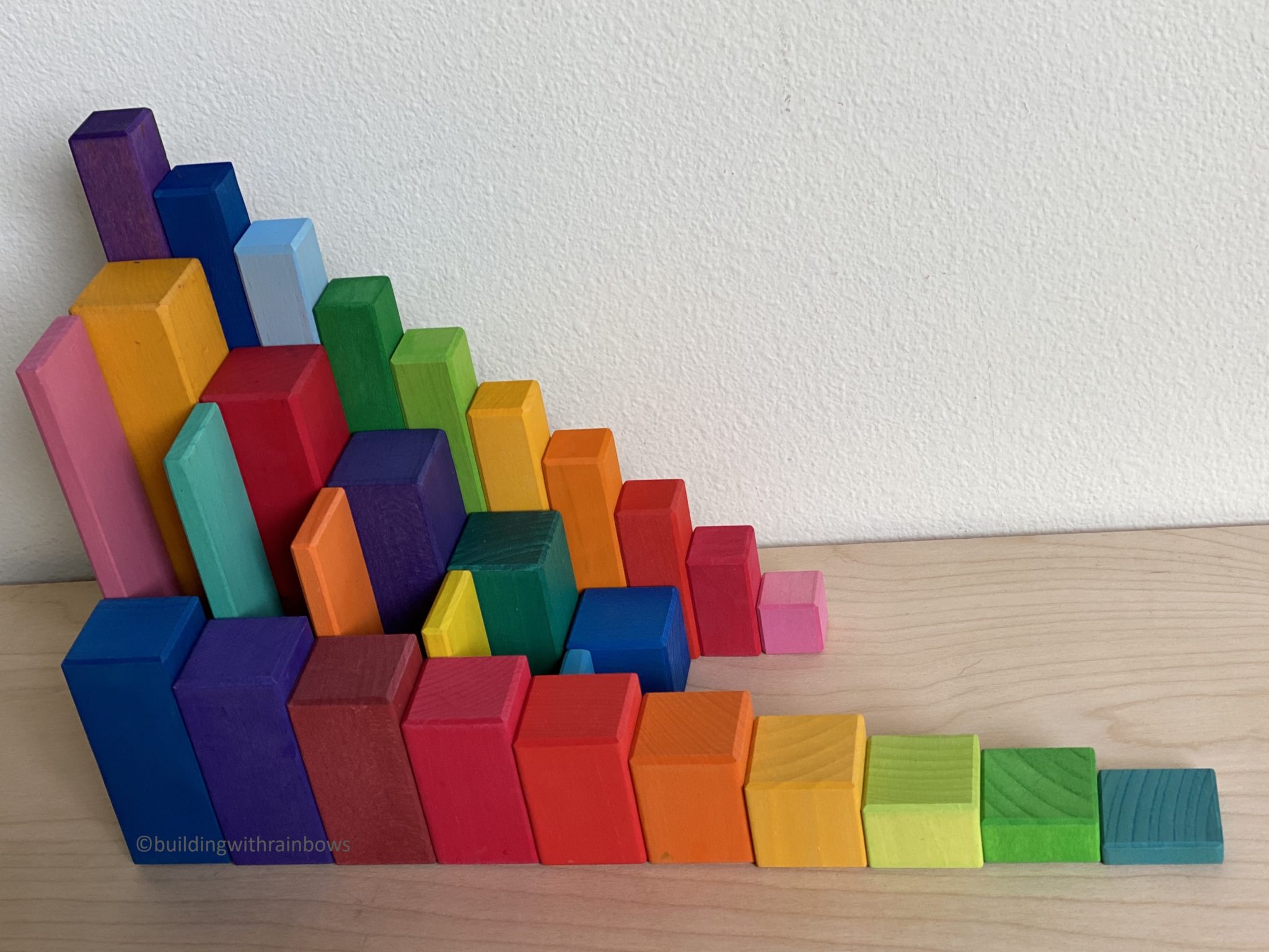 Stepped Blocks Size Comparison: Bauspiel, Grimms, Gluckskafer – Building With Rainbows